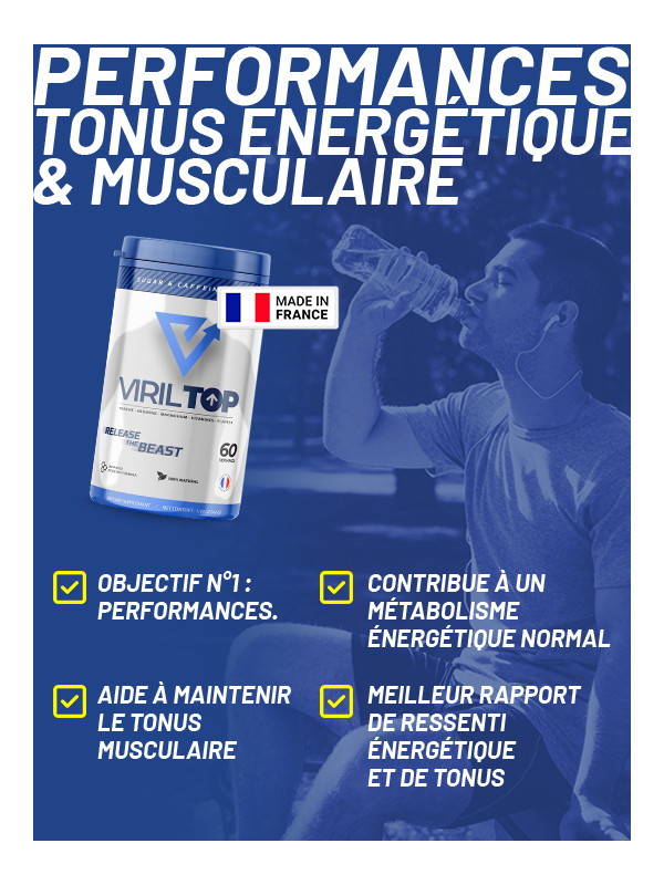 Viril TOP complexe énergétique - Fabriqué en France - 60 gélules